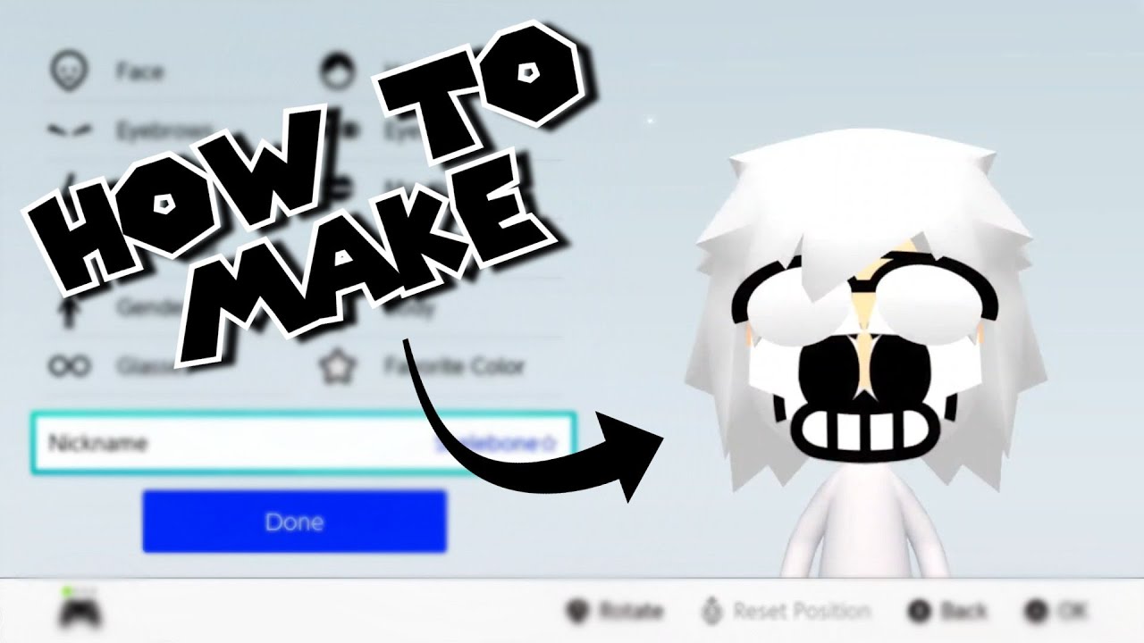 How to Make a Skelebone Mii (Nintendo Switch) - YouTube