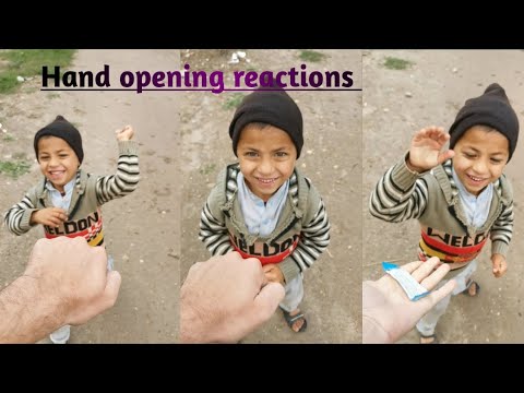 Fist bumping with kids | Opening hand surprise for kids🍫 | kids got ...