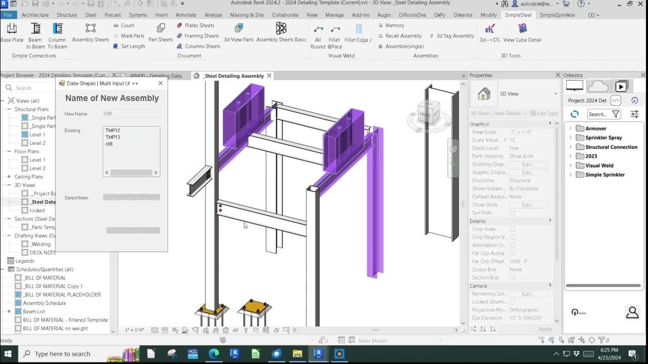 Creating column Assembly with dynamo in Revit - YouTube
