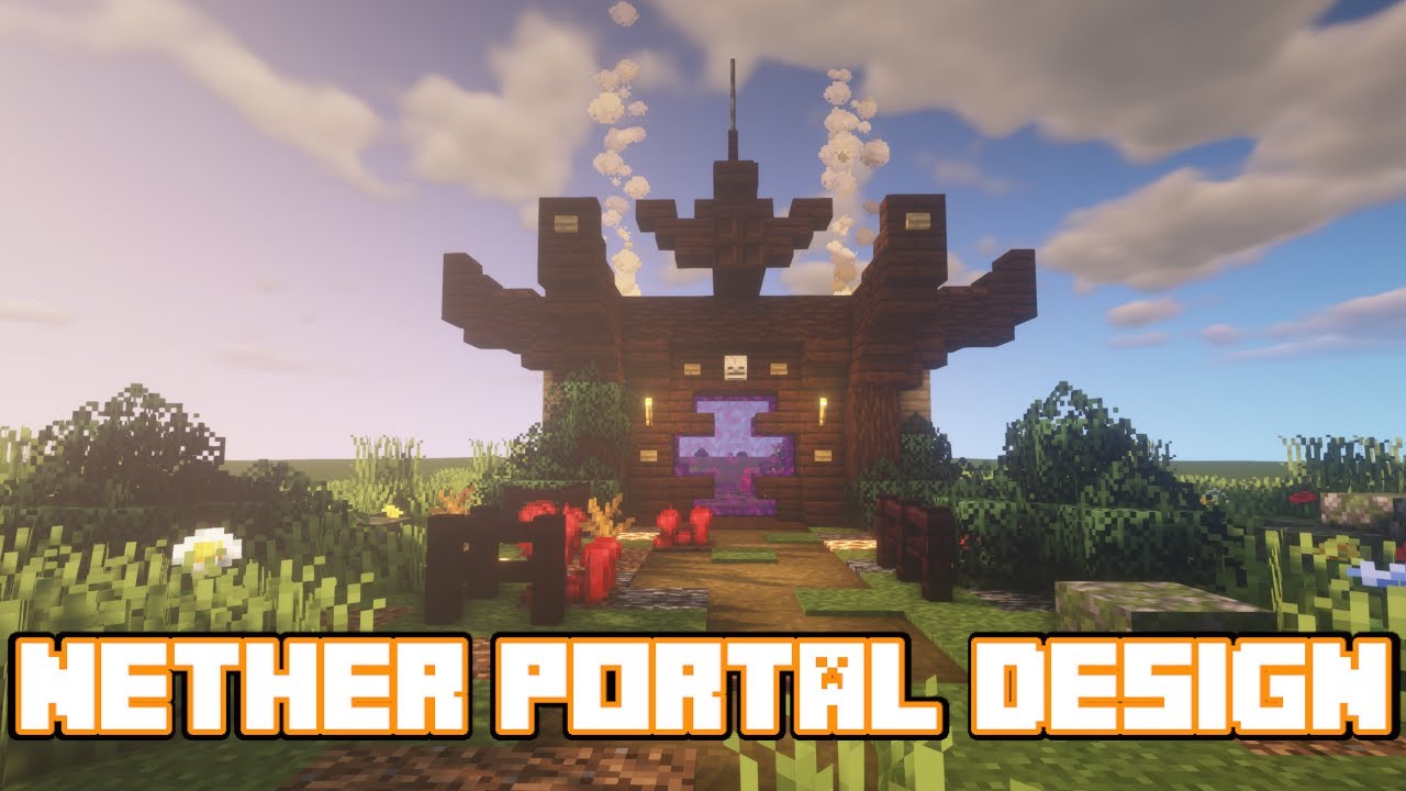 Minecraft - Nether portal design Tutorial in 7 minutes ! - YouTube