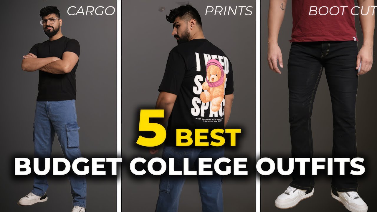 5 Budget College Outfits | College Fashion 2024 - YouTube