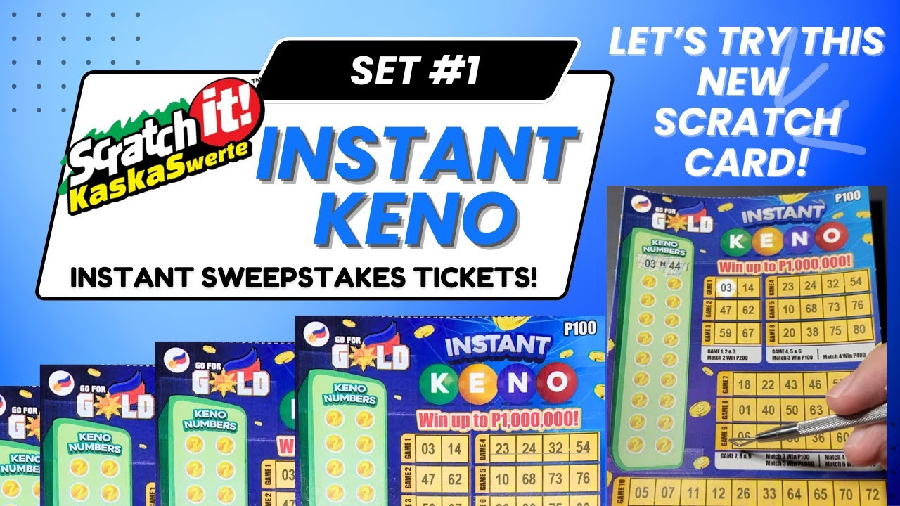 Instant Keno Scratch It - Set #1| Instant Sweepstakes | Jackpot ...