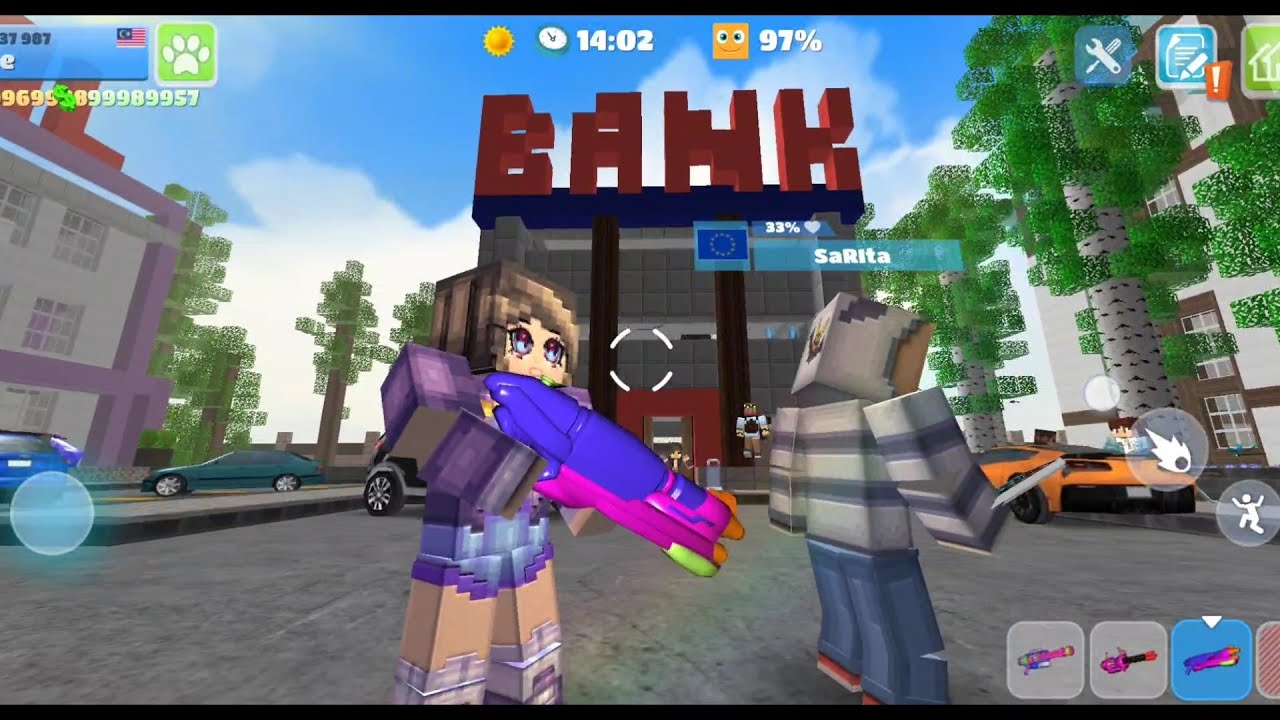 GO ROB A BANK TO GET UNLIMITED COIN IN GAME SCHOOL PARTY CRAFT ...