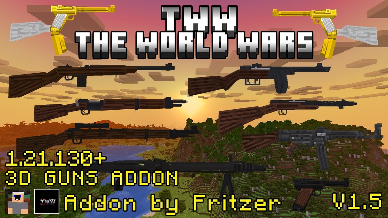 TWW - The World Wars V1.5 Latest Update! 3D Historical Guns Addon for ...