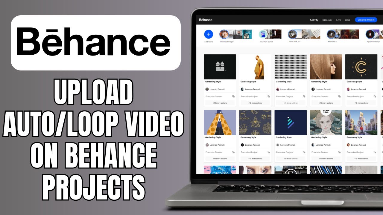 How To Upload Auto/Loop Video On Behance Projects - YouTube