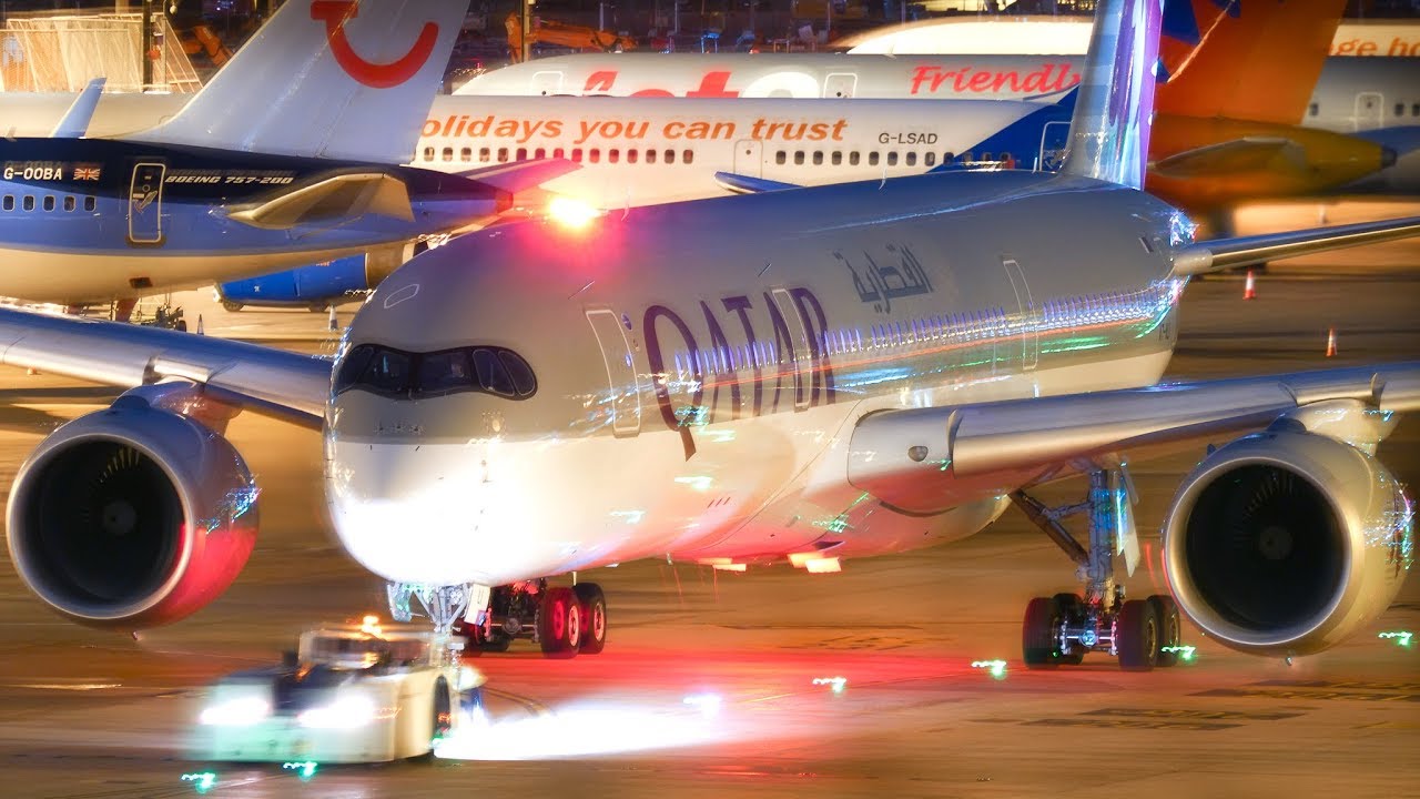 NIGHT TIME Ground Movements - Push Backs and Operations - Manchester ...