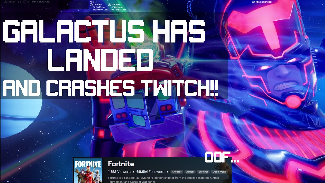 Fortnite Season 4, Chapter 2 Galactus Event [HD] [No Commentary] - YouTube