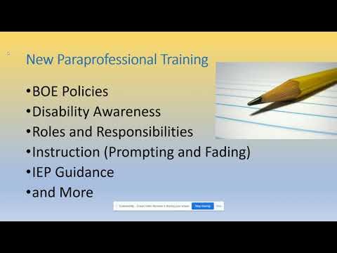 Intro to New Paraprofessional Training - YouTube