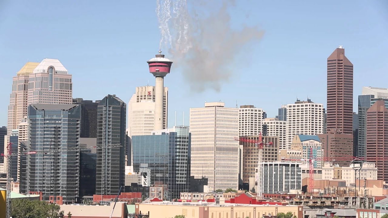 Pyrotechnics - Calgary Tower - YouTube
