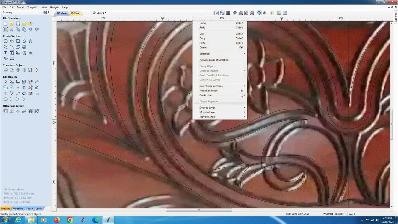 cnc router 2.5d model,aspire software,2023 new wood design - YouTube