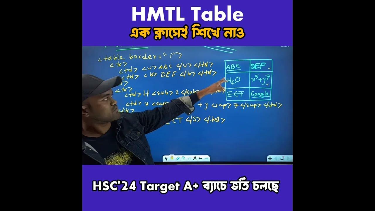 HTML Table | 4th Chapter | HSC ICT - YouTube