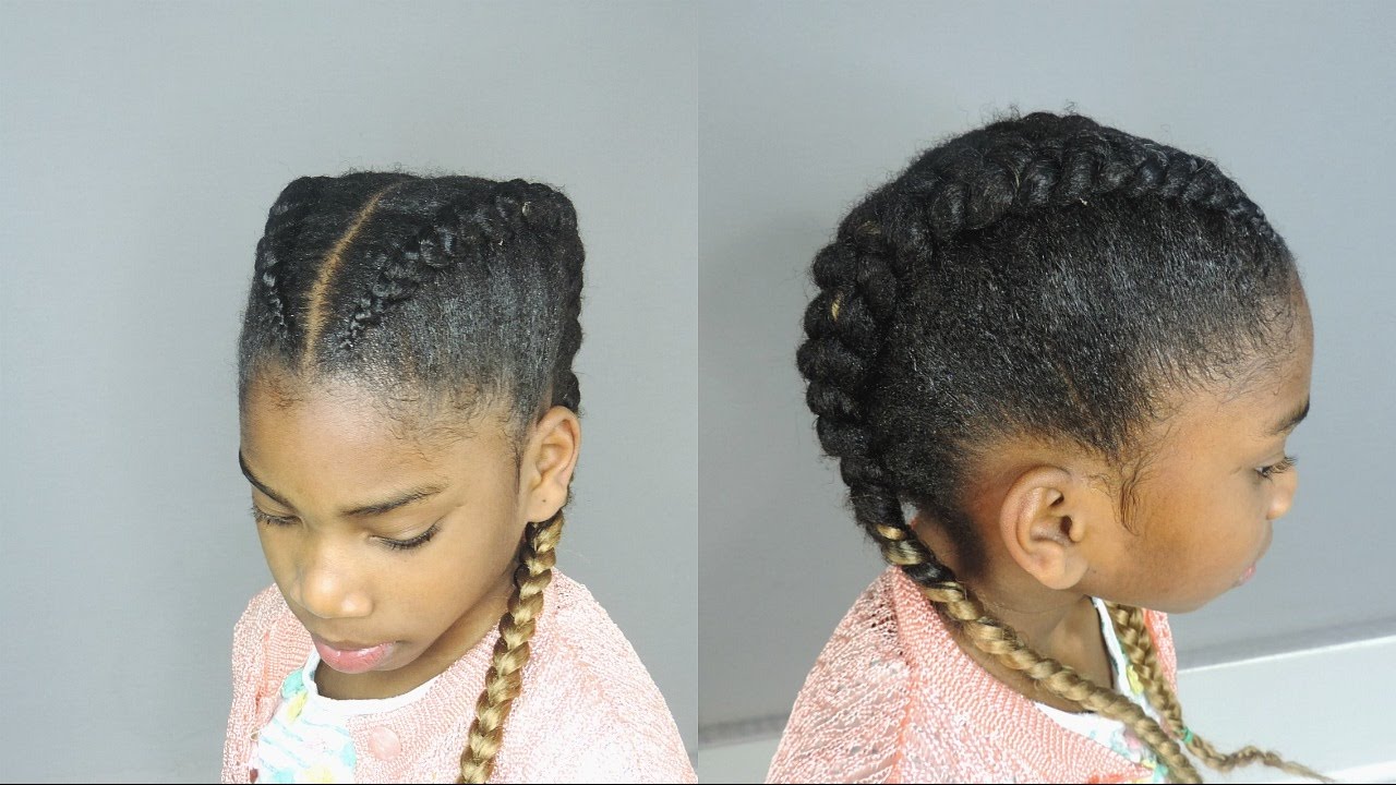 2 MESSY CORNROW BRAID FOR SCHOOL DANCE - YouTube