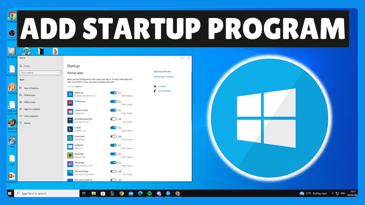 How To Add Programs To Startup In Windows 10 (2025) - YouTube