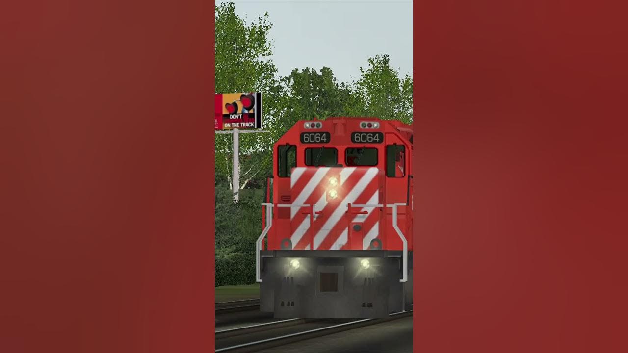 CP SD40-2 Trio On a Ballast Train #openrails #shorts - YouTube