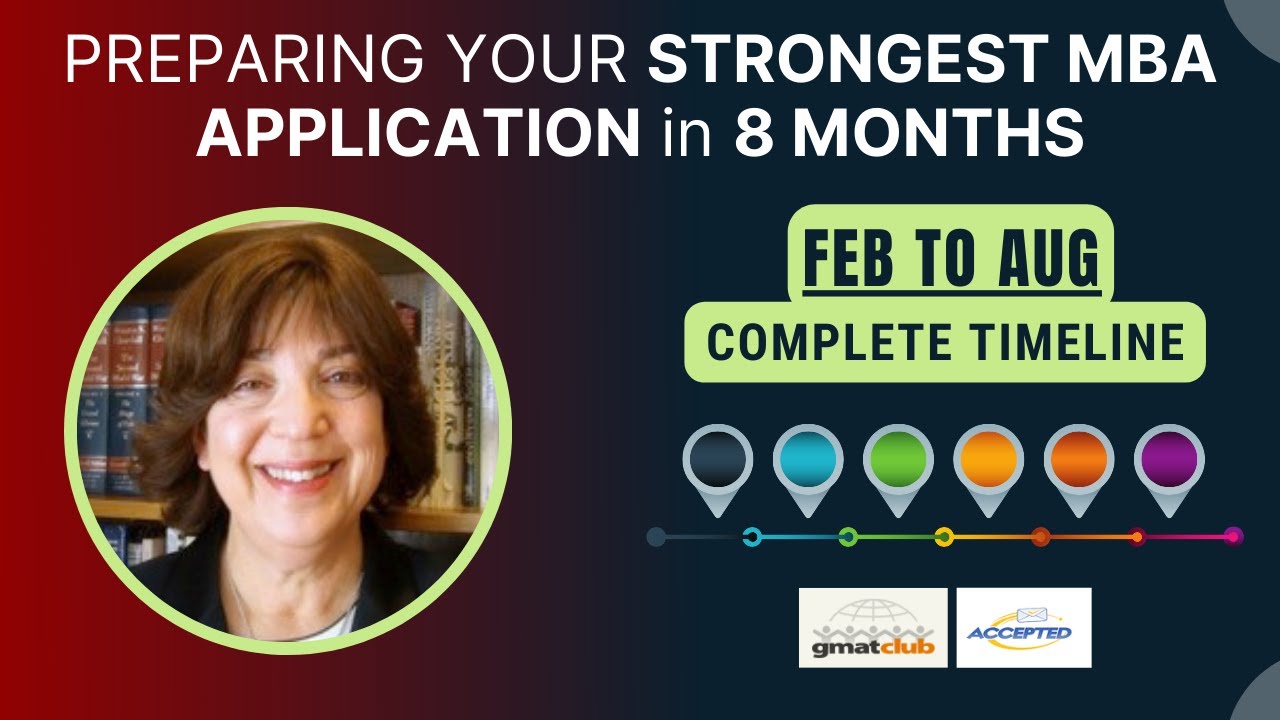 How to Prepare a Strong #MBA Application in 8 Months? Smart Timeline ...