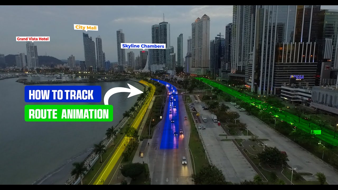 How to Animate Track Route Animation | Aerial video | After Effects ...