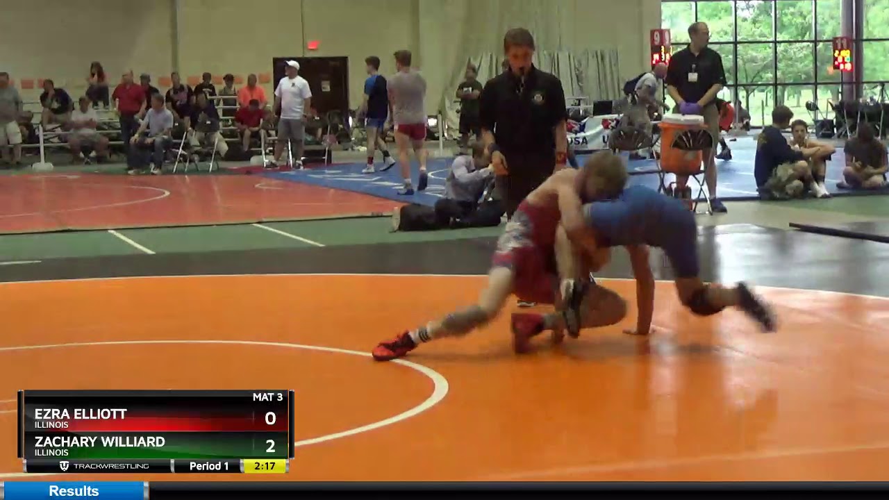 Junior 132 Ezra Elliott Illinois Vs Zachary Williard Illinois - YouTube