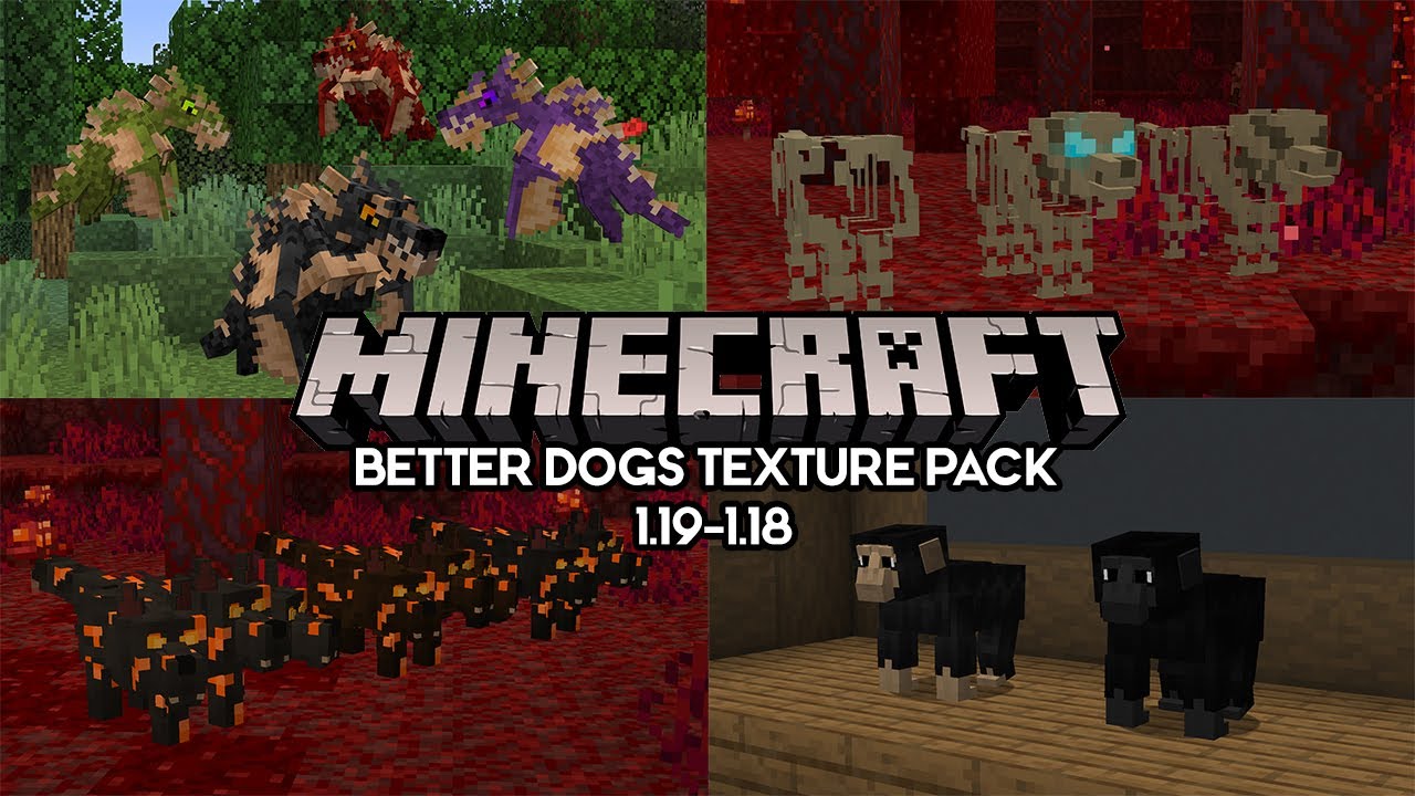 Cambia de apariencia a tu mascota // BETTER DOGS TEXTURE PACK - YouTube