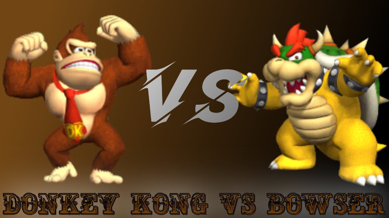 Donkey Kong Vs Bowser In Mario Super Sluggers - YouTube