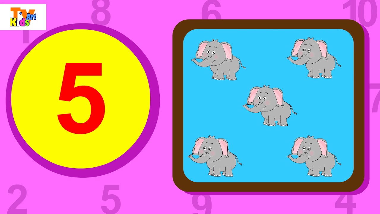 learn number for kids | learn 123 number for baby with animals - YouTube