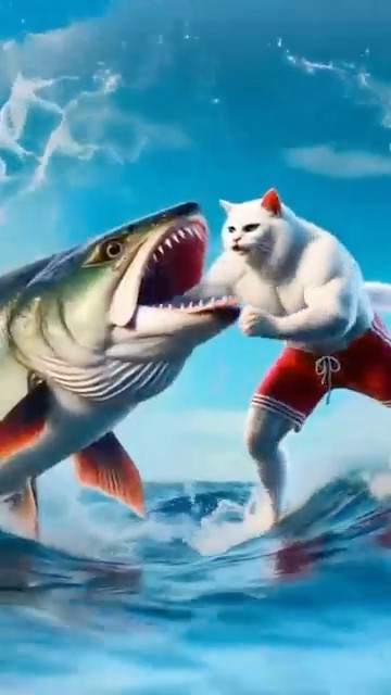 Daddy Cat gets angry over the shark | Emotional Story #cartoon #story # ...