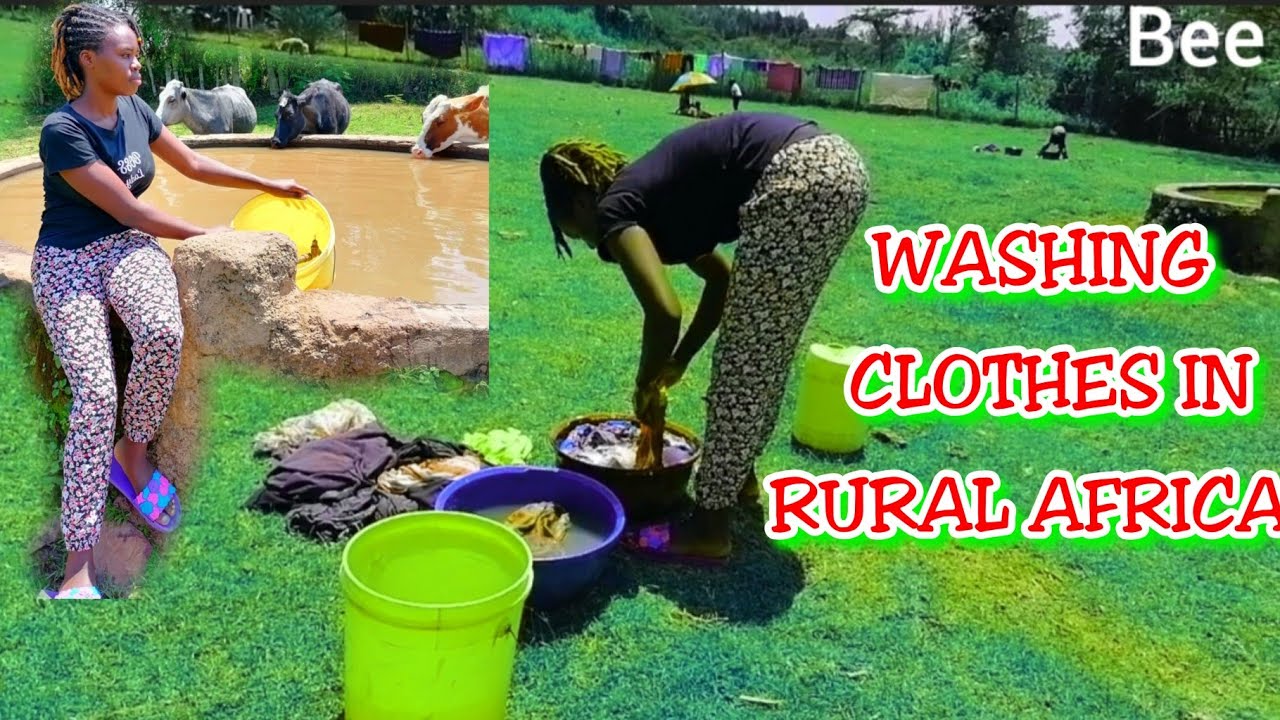 WASHING CLOTHES IN RURAL AFRICA |VILLAGE GIRL'S LIFE - YouTube