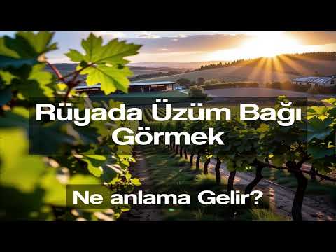 Ruyada Uzum Bagi Gormek ne anlama gelir ve neye isaret eder
