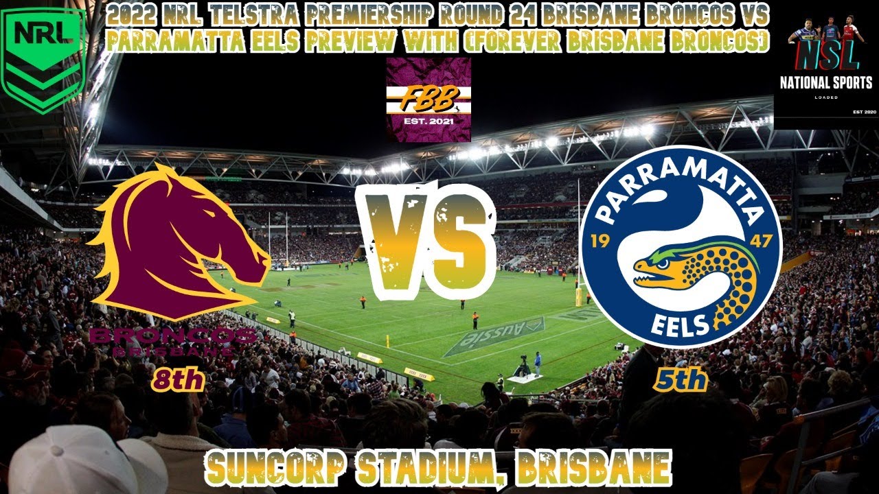 2022 NRL Telstra Premiership Brisbane Broncos vs Parramatta Eels round ...