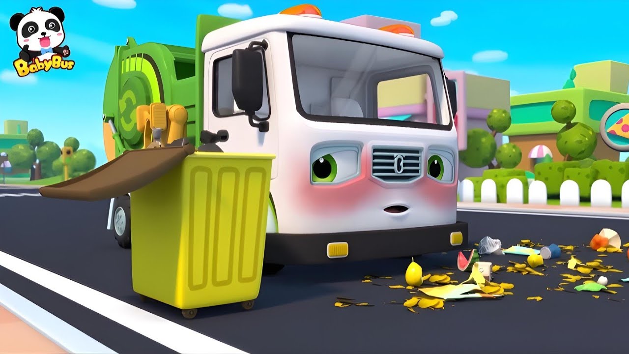 BABYBUS GARBAGE TRUCKS HAS BEEN SICK | ANIMATIONS FOR KIDS | KIDS SONG ...