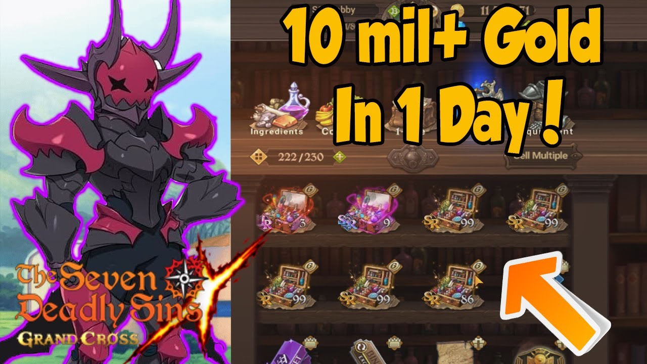 10 Mil+ Gold In One Day! 7DS Grand Cross - YouTube