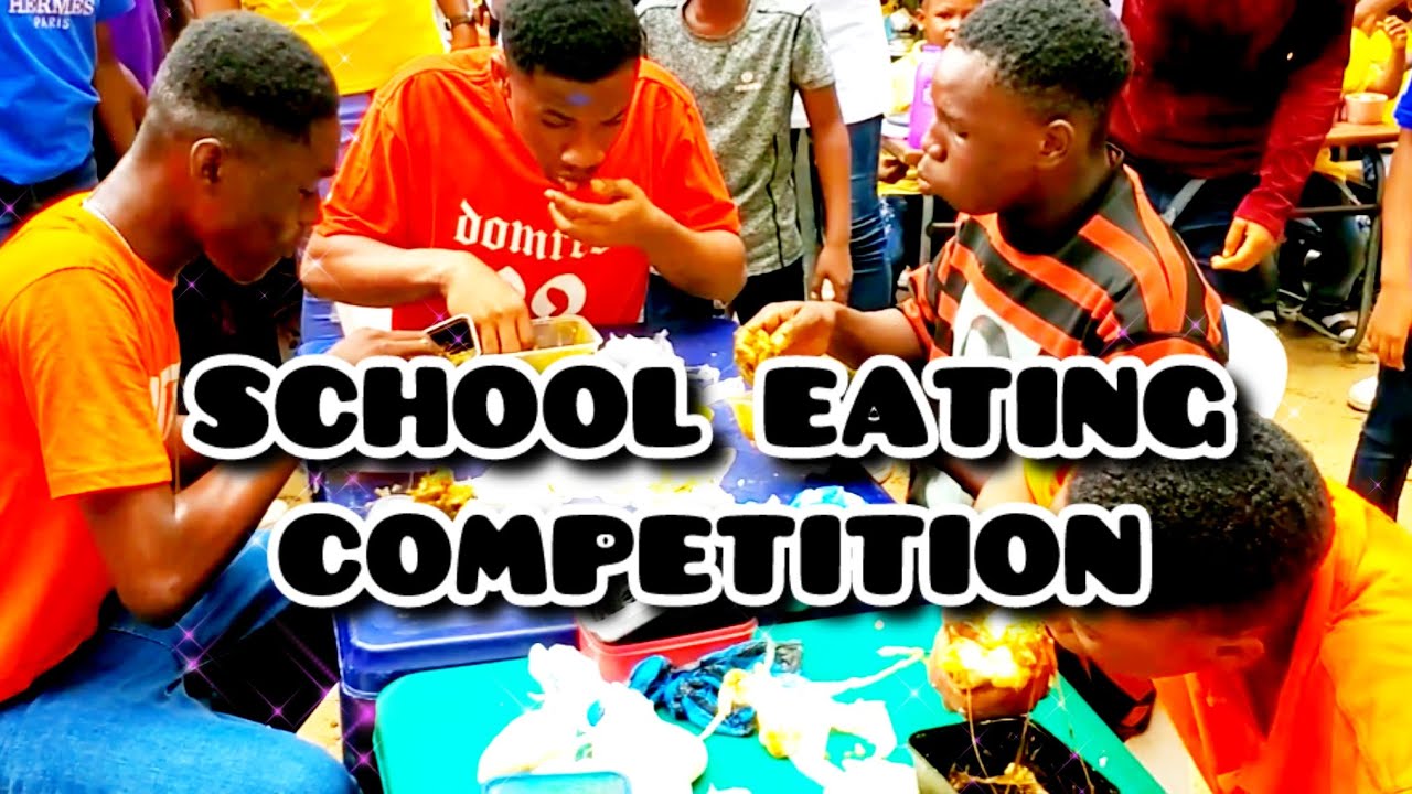 SCHOOL EATING COMPETITION - YouTube
