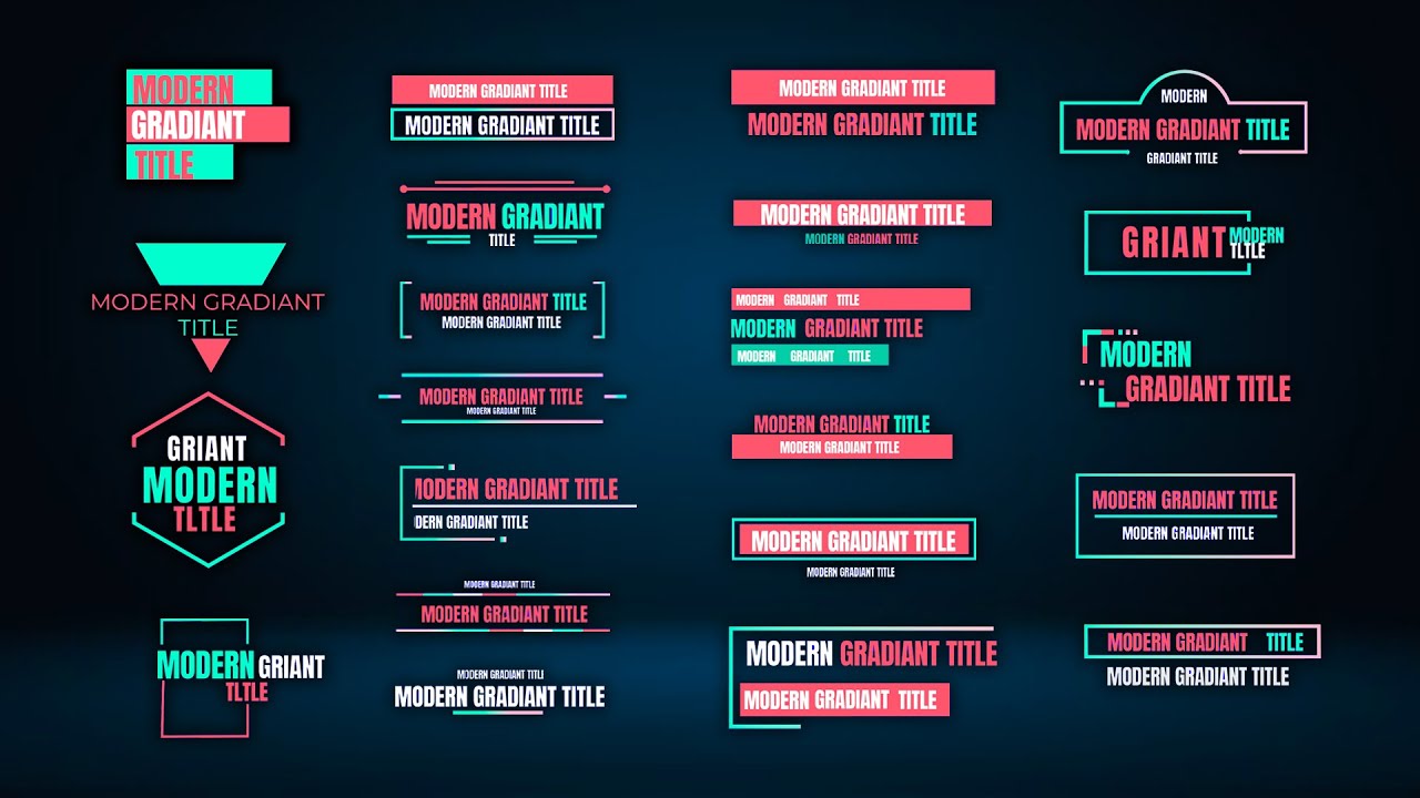 25 FREE Modern Gradient Title Green Screen Templates | Green Screen ...