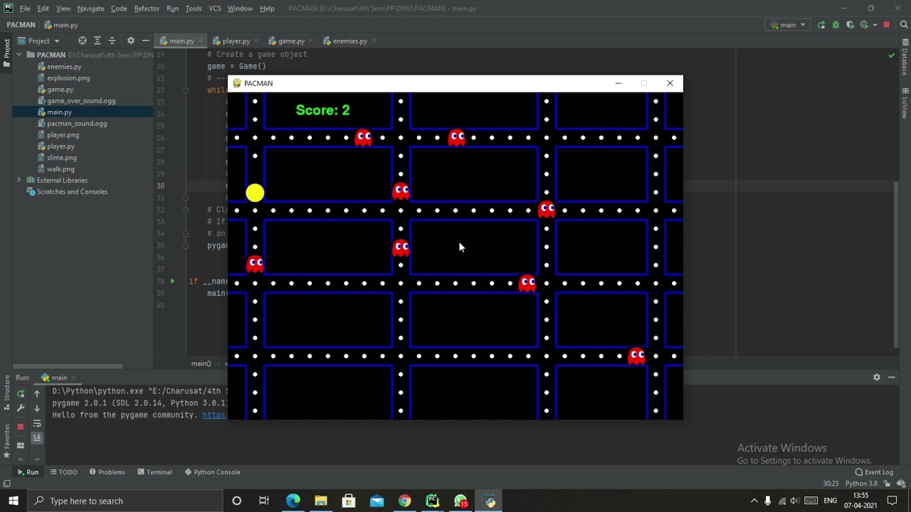 Pacman Game In Python With Source Code Youtube 4956