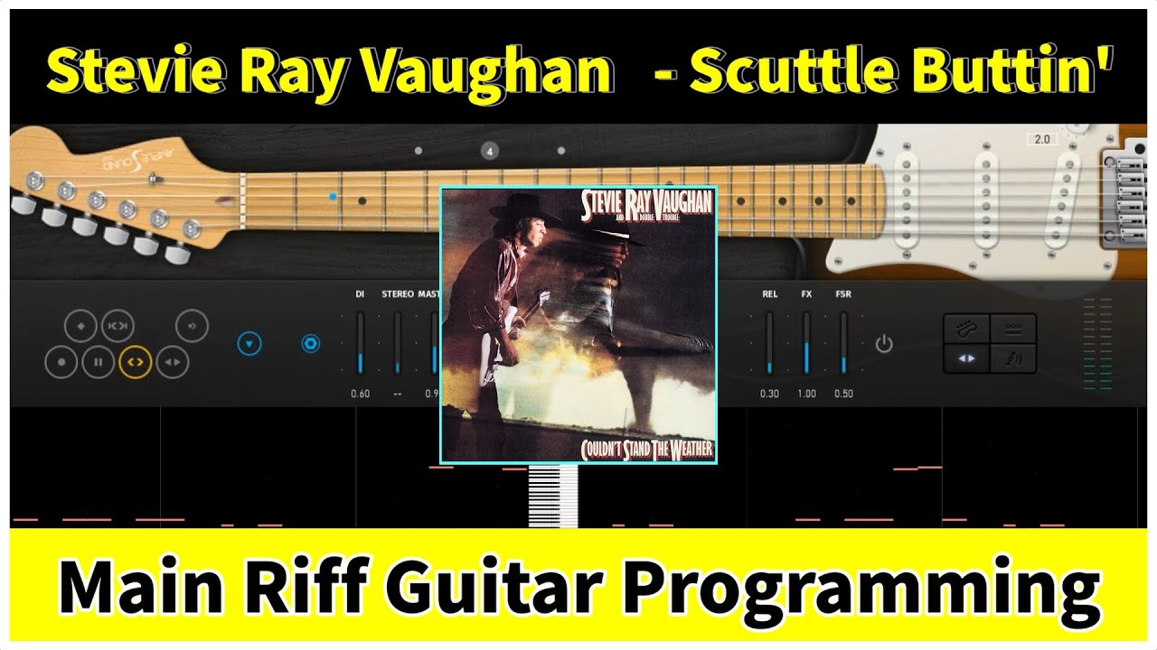 Stevie Ray Vaughan ”Scuttle Buttin'” Main Riff Guitar Programming - YouTube
