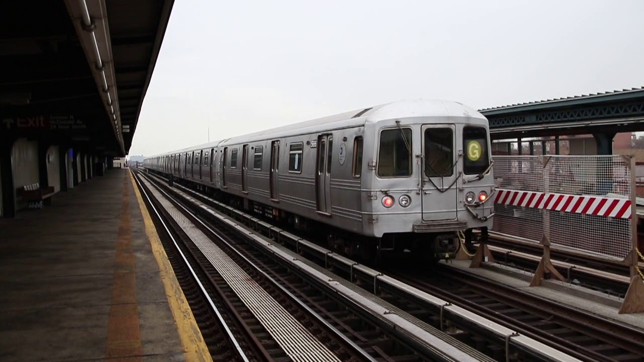 MTA NYC Subway rerouted G train (R46) passing Avenue P - YouTube