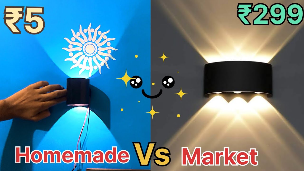 How to make 😍Wall LED light || At Home 🏡 || Home made 🔥Vs 🔥Market ...