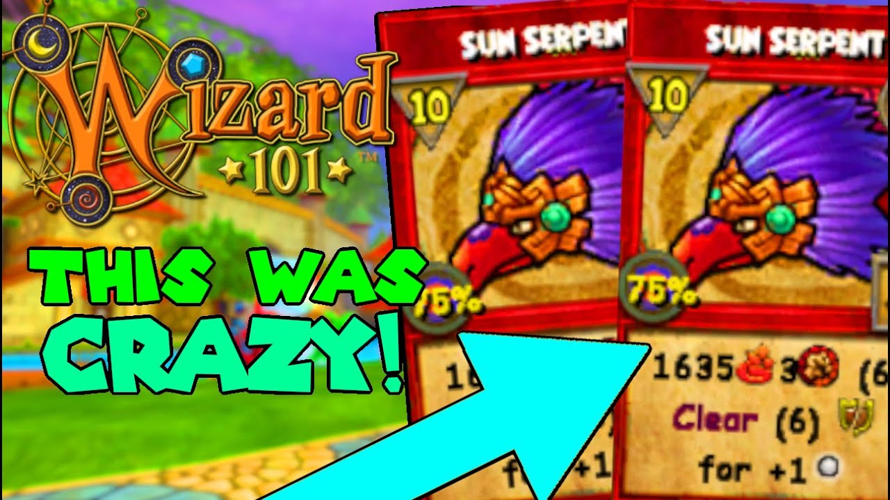 Wizard101 Level 170 Fire PvP: Most DESPERATE Sun Serpent Play EVER ...