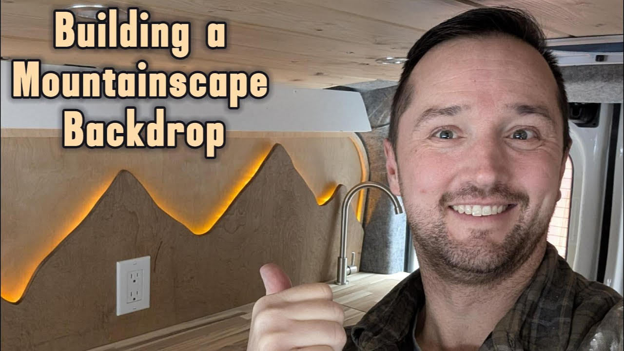 Building a Mountainscape Backdrop in my Campervan - YouTube