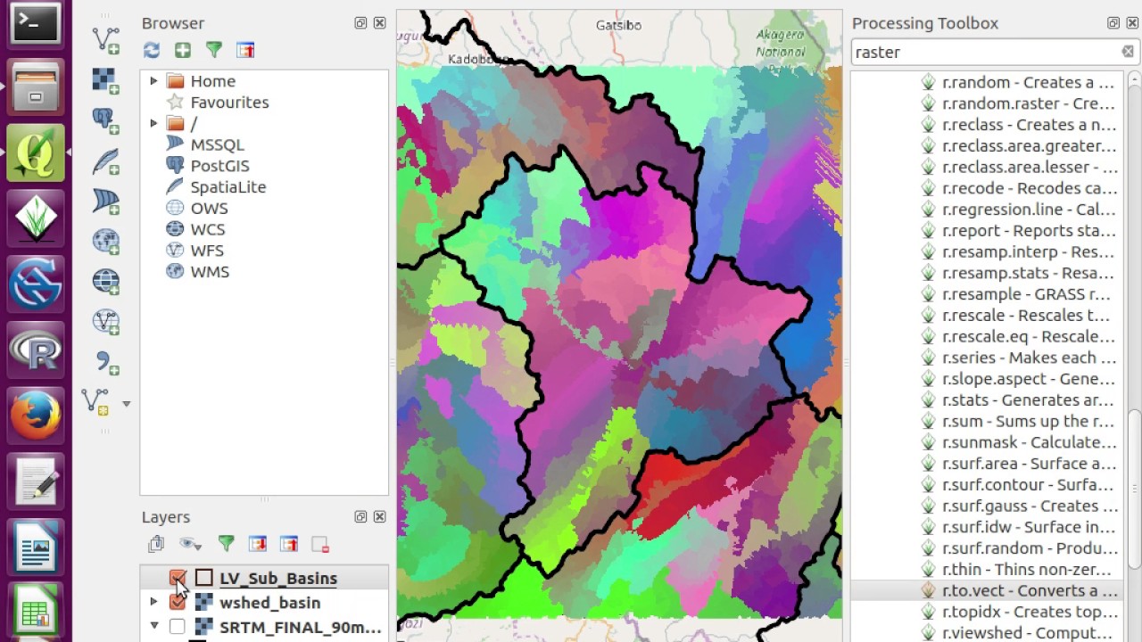 QGIS Hydrology Processing using GRASS tools - Part 2 (newer version at https://youtu.be ...