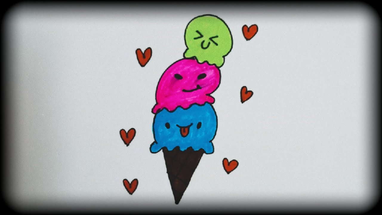 How to draw Cute Icecream 🍦 // easy step by step - YouTube