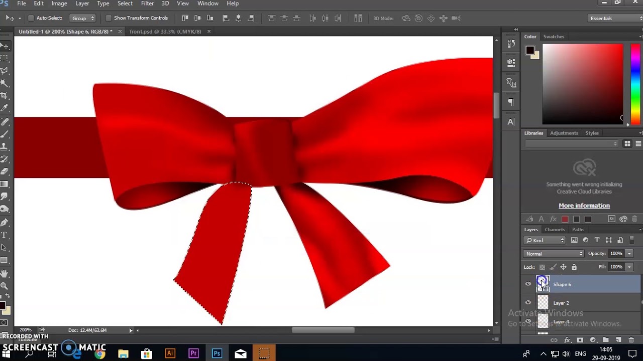Ribbon making in photoshop - YouTube