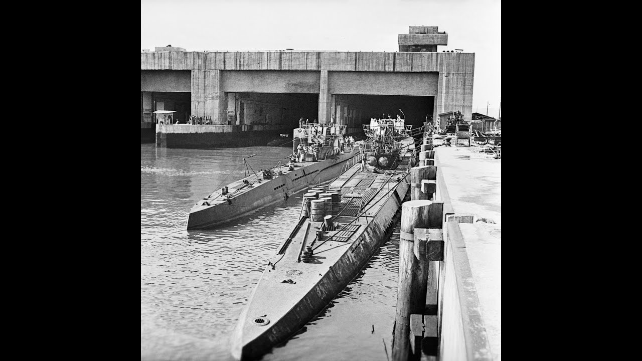 WWII U BOOT SECRET NAZI BASE SUBMARINE BUNKER LORIENT - YouTube
