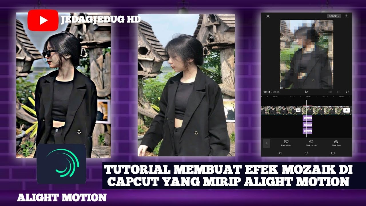 TUTORIAL MEMBUAT EFEK MOZAIK DI CAPCUT | YANG MIRIP ALIGHT MOTION - YouTube