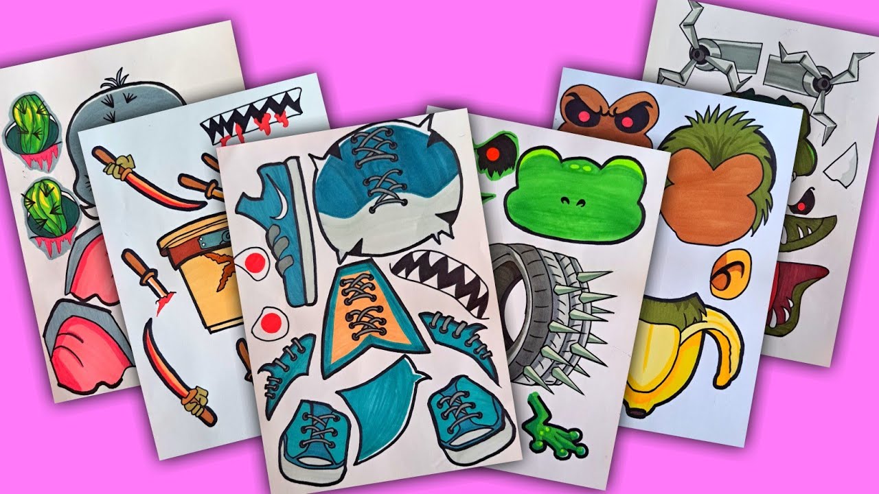 Sprunki Italian Brainrot Sticker Book DIY 🐬 | Sprunki Sticker Book ...