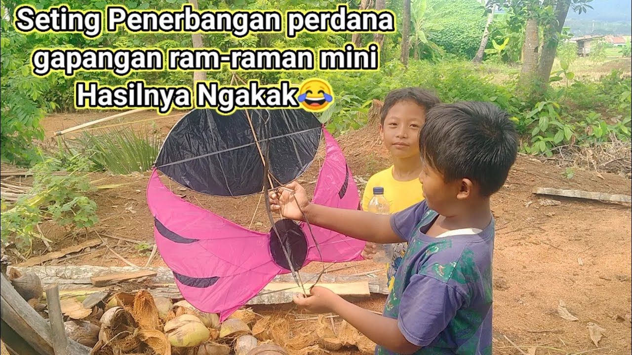 Seting Layangan Perdana Gapangan Ram-raman Mini - YouTube