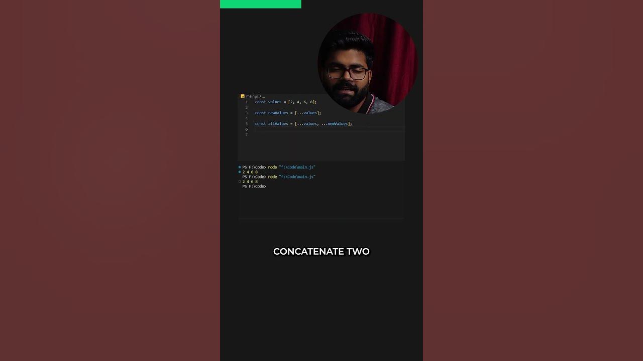Spread Operator In Javascript 🔥 Frontendinterview Javascriptinterview Array Youtube