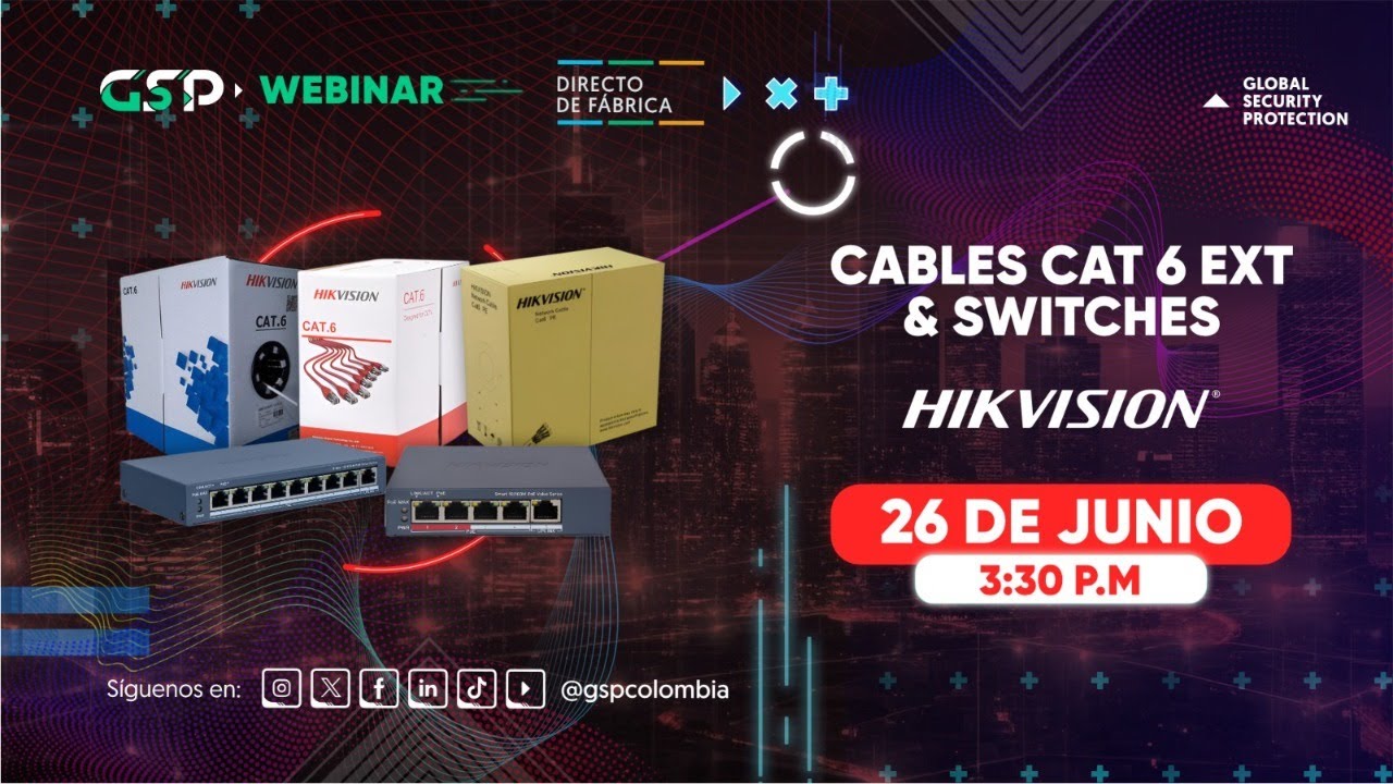 WEBINAR DIRECTO DE FÁBRICA HIKVISION 🔴 CABLES CAT 6 EXT & SWITCHES ...