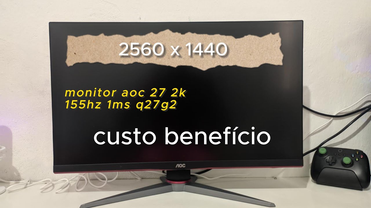 monitor gamer aoc 27 2k qhd 155hz 1ms q27g2 - YouTube