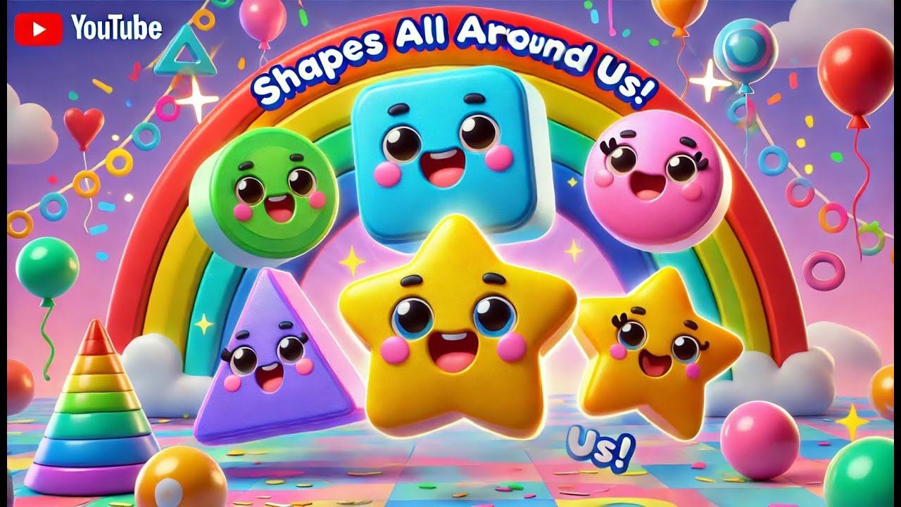 "Shapes All Around Us! /interactive Learning Song for Kids!" - YouTube