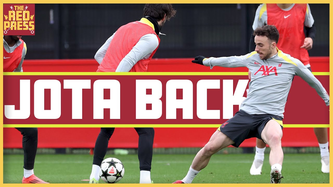 Jota is BACK! | Liverpool train for Champions League clash - YouTube